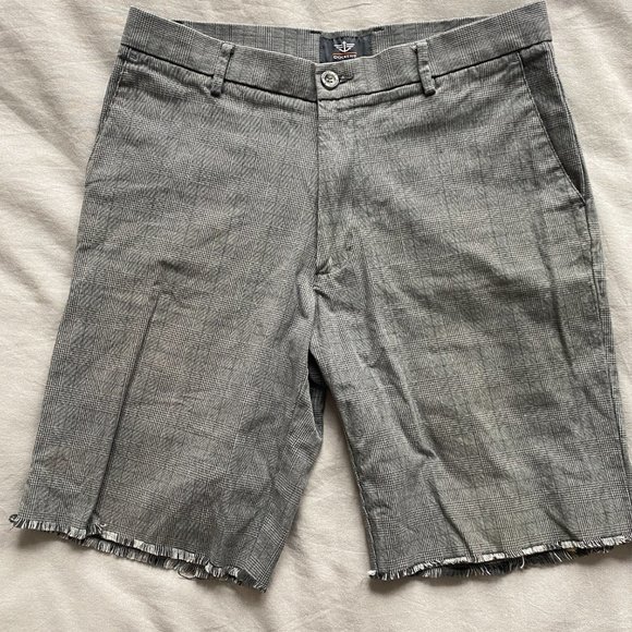 Dockers | Shorts | Mens Dockers Chino Shorts Gray Plaid 32 Straight Fit ...